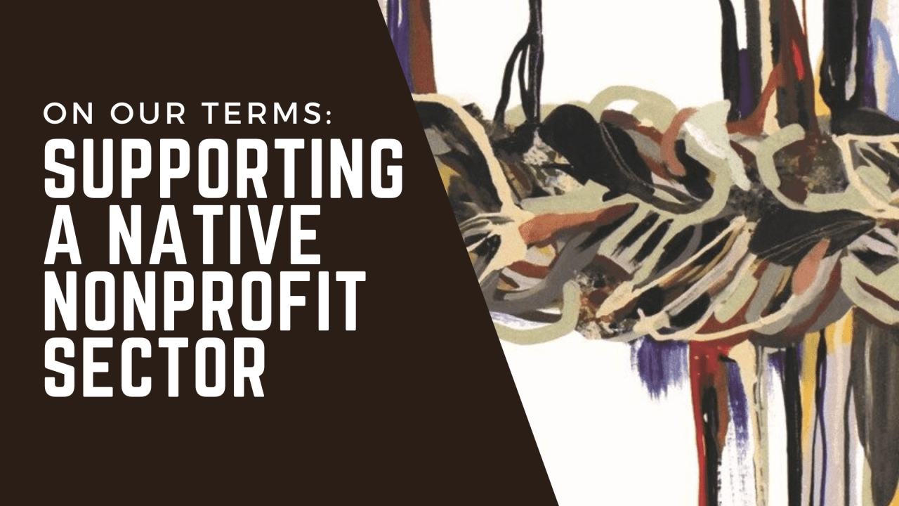 On Our Terms: Supporting a Thriving Native Nonprofit Sector | Native ...